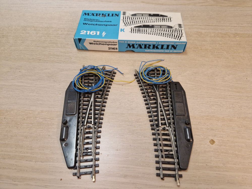 Märklin 2161 Elektro Weichenpaar K H0 (1) (Gebraucht) in St-Aubin-Sauges für CHF 26 – mit ...