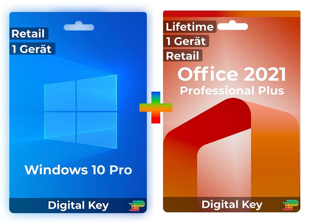 Office Pro Plus 2021 |1 PC| Retail l+Windows 10 Professional (Gebraucht ...