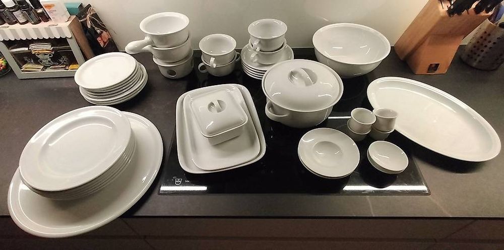 Spannende Thomas Trend Weiss Komplett Set 72 Tlg Fr 12 Pers Bilder