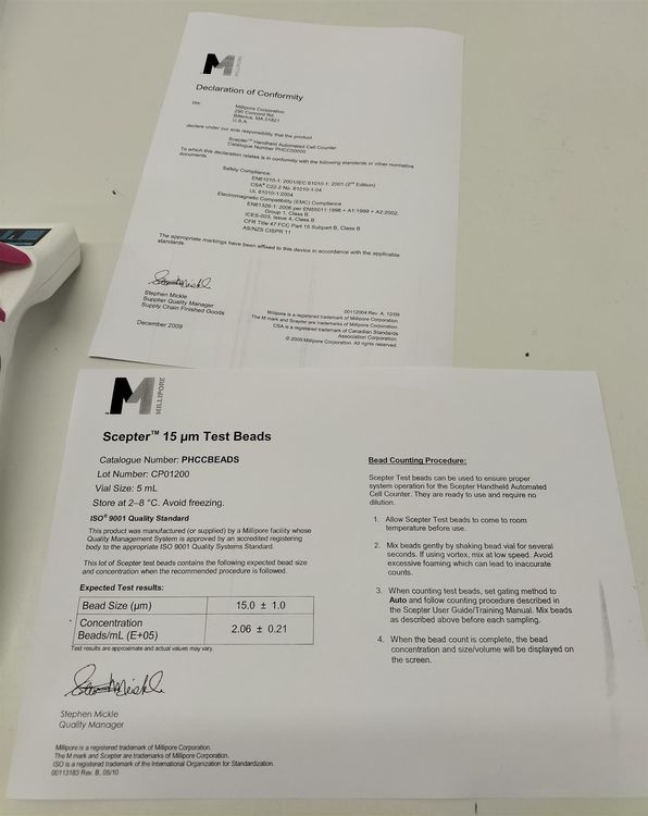 Millipore Scepter Automated Cell Counter (Gebraucht) in Niederdorf für ...