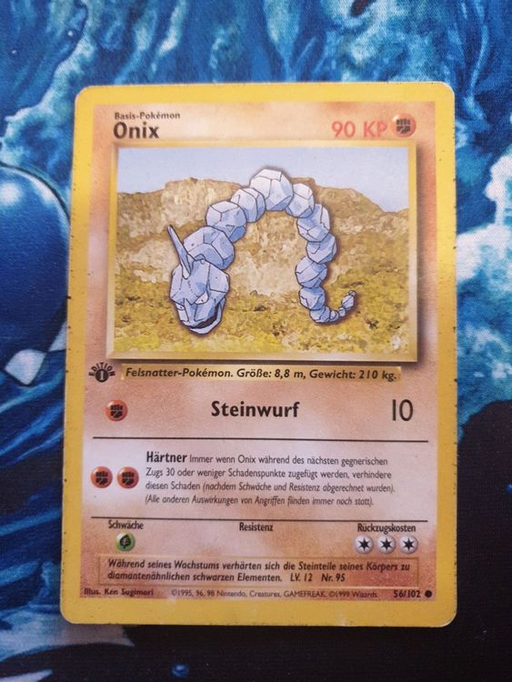 Pokemon Karte Onix first Edition | Kaufen auf Ricardo