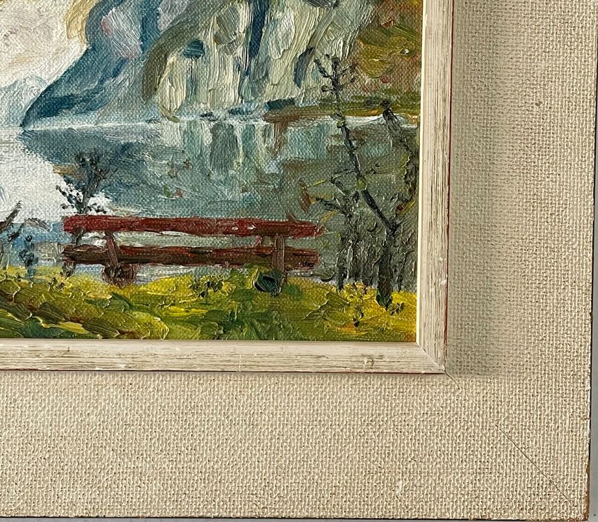 See und Bergblick Landschaft Gemälde unleserlich Signiert (Gebraucht) in Root für CHF 20 – mit ...