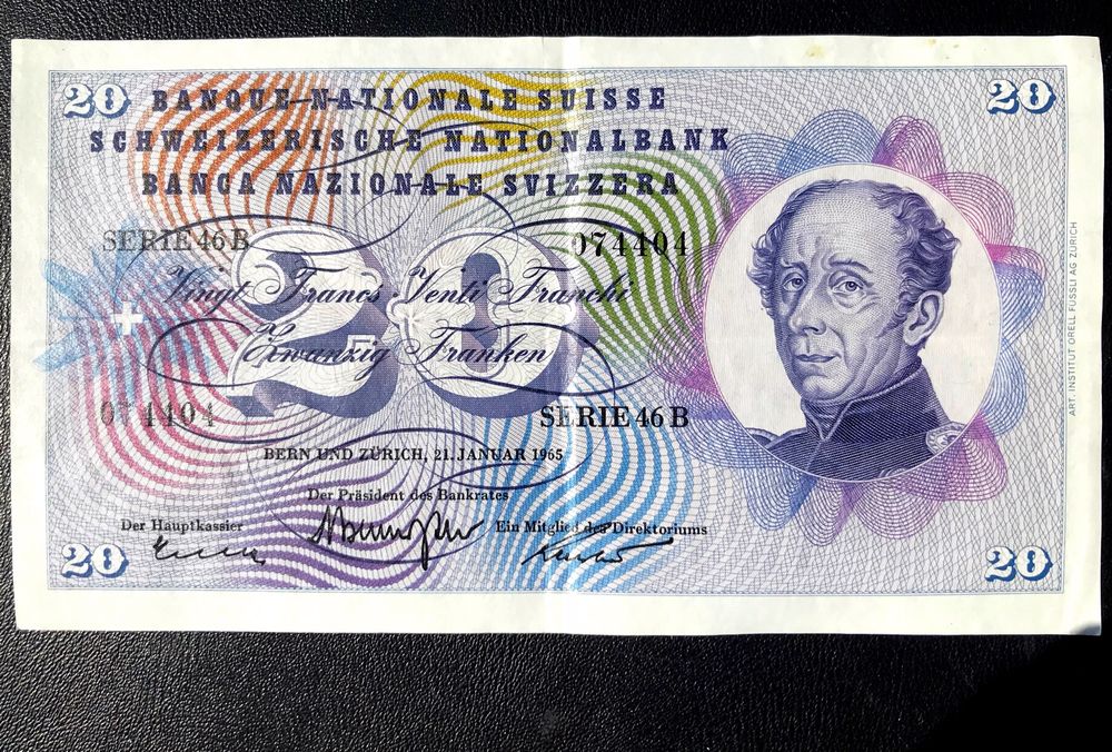20er Banknote Franken Schweiz 1965 | Kaufen auf Ricardo