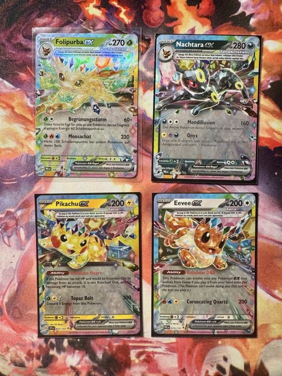 Pikachu, Nachtara, Eeve & Folipurba EX ab 1 Fr 🔥 (Neu (gemäss ...