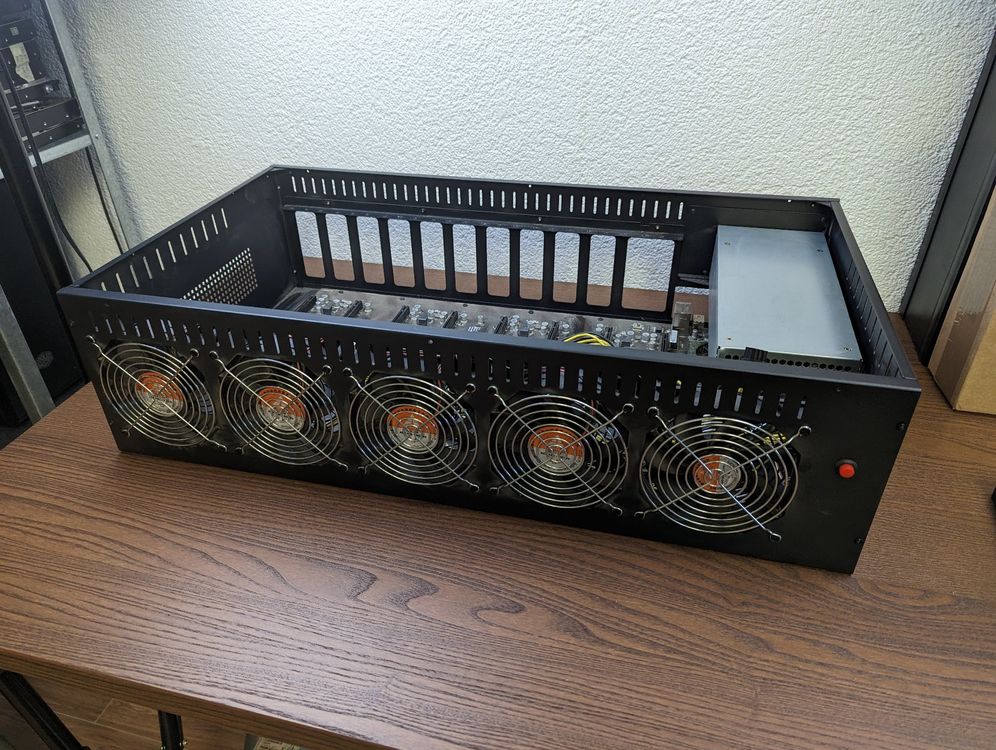 MineBox 8L all in one 8GPU 65mm mining rig case 2300w PSU | Kaufen auf ...