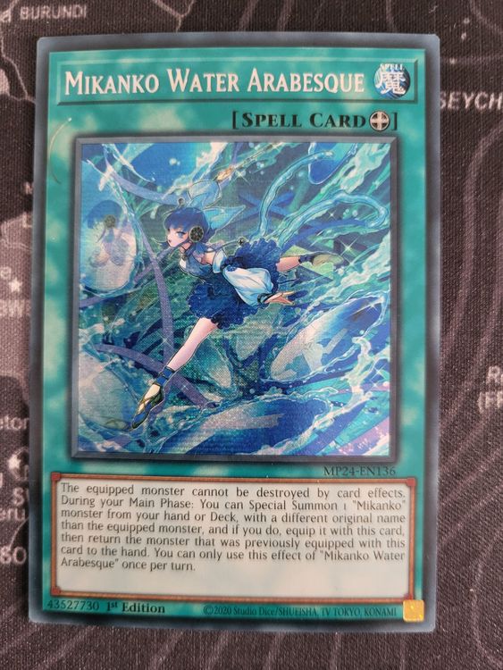 Mikanko Wasser Arabeske (englisch) Yu-gi-oh Karte | Kaufen auf Ricardo