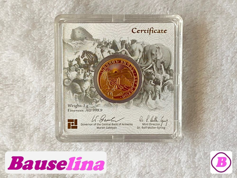 1 gramm Goldmünze ~ Noah's Ark (Neu und originalverpackt) in Weinfelden für CHF 89 – mit ...