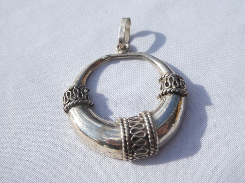 Vintage 925 Silber Filigran-Anhänger (70er/80er), Handarbeit (Gebraucht ...