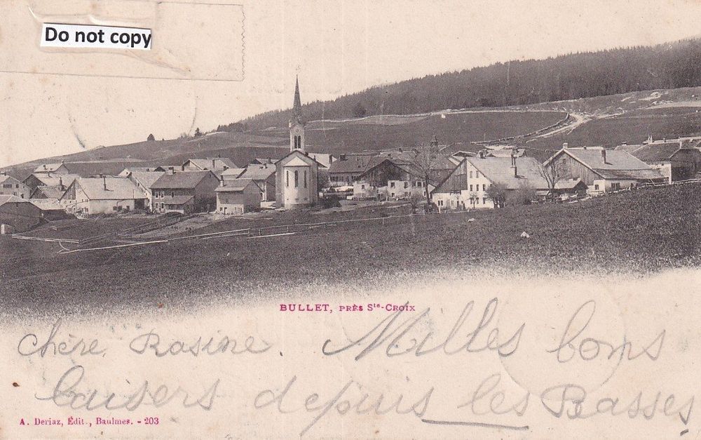 Bullet VD - près Sainte Croix en 1901 | Kaufen auf Ricardo