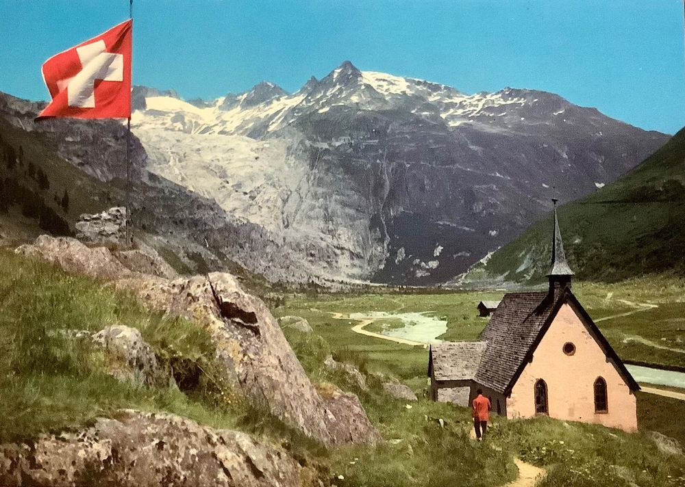 Alte Foto AK - Gletsch mit Rhonegletscher | Kaufen auf Ricardo