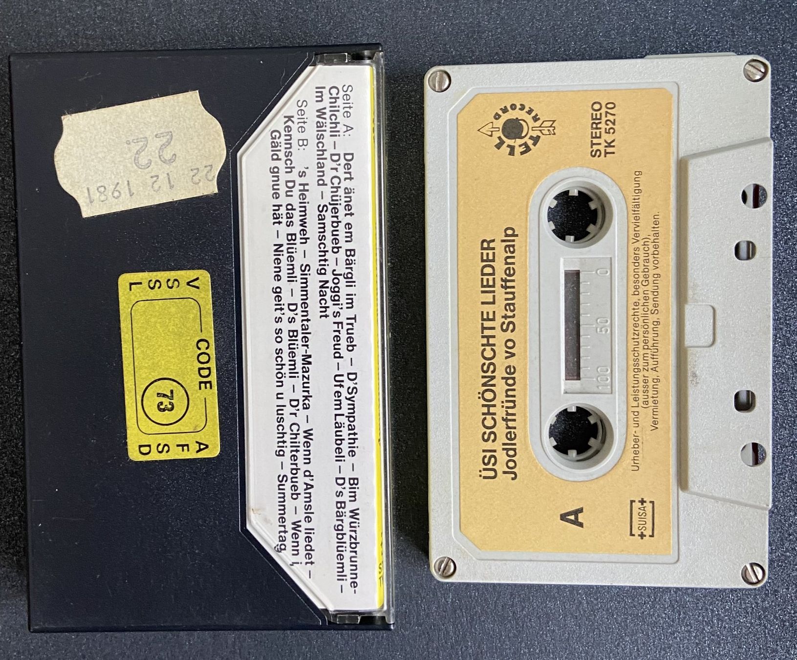 4 Musikkassetten Schweizer Folklore Jodlerklub (Gebraucht) in Böckten ...