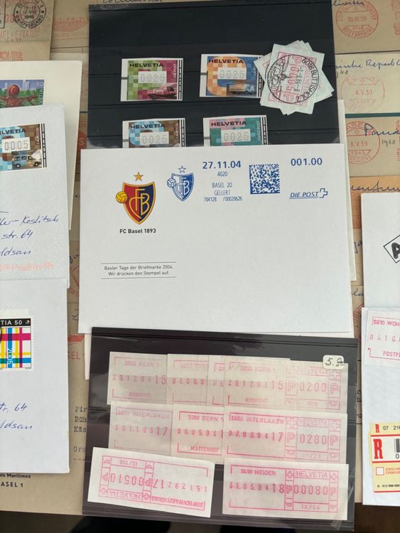 90 Belege Schweiz mit Automaten Marken und 2 Steckkarten | Kaufen auf Ricardo
