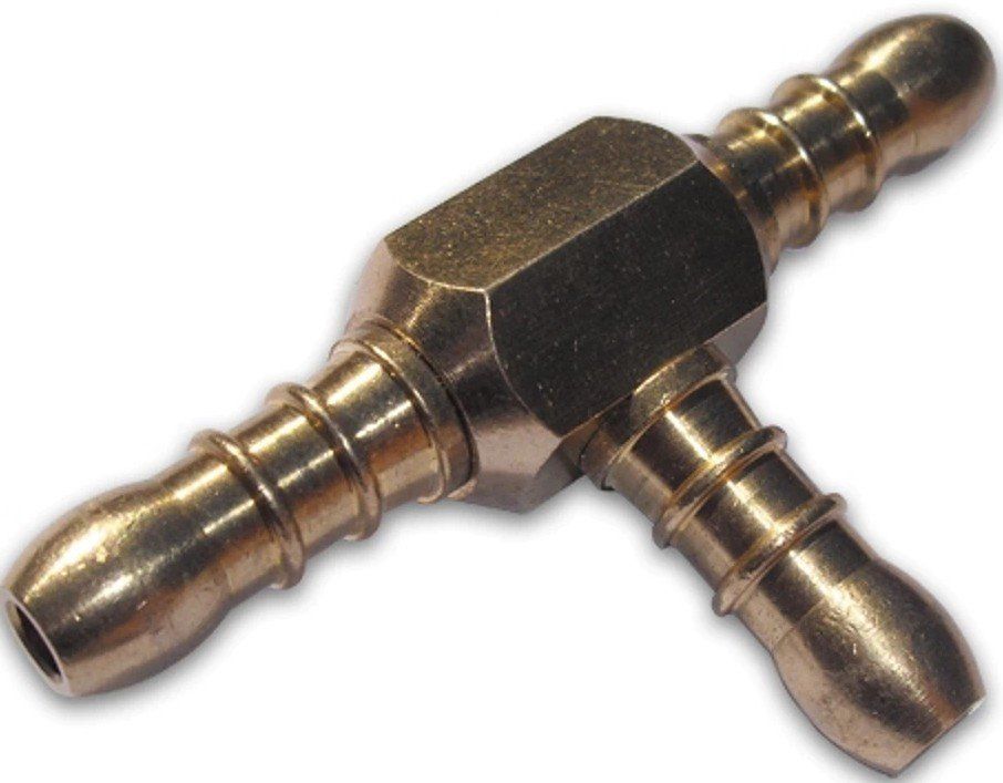 Schlauchnippel aus Messing T-Stück Ø 3 x 9-10mm (Neu und originalverpackt) in St. Gallen für CHF ...