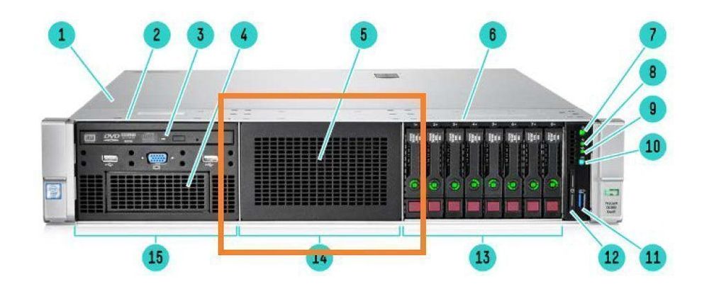 HP DL380 ML350 G9 2nd Disk Bay 8x SFF 768857-B21 747592-001 (Gebraucht ...