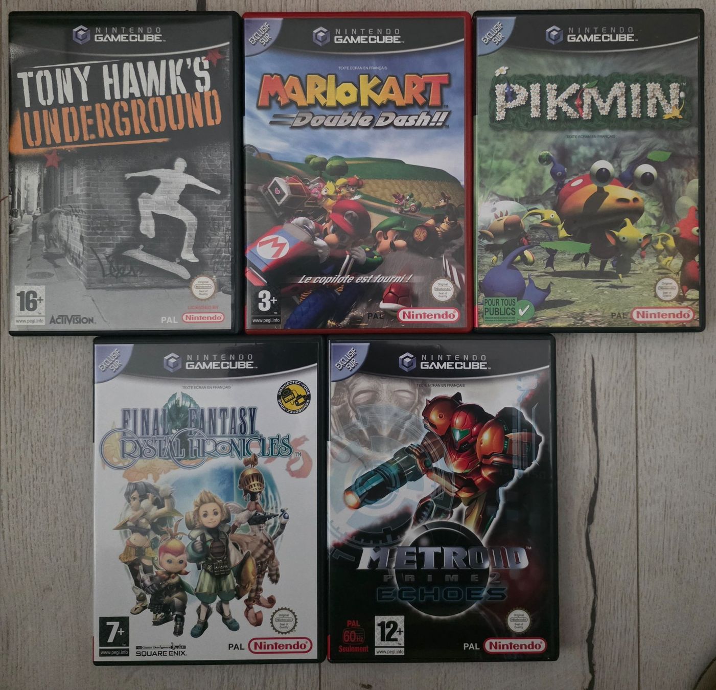 5 jeux GameCube - Tony hawk, Mario Kart, Pikmin, Metroid, FF (Gebraucht ...