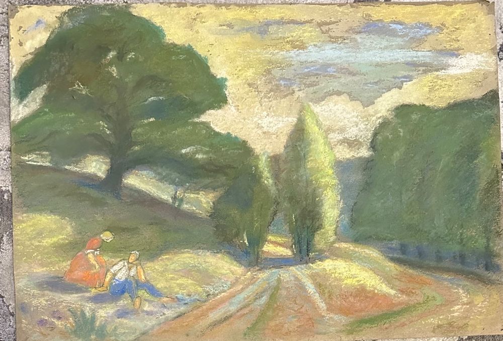 Pastell Gemälde von eine Paar | Kaufen auf Ricardo