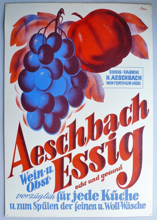 Blechschild Aeschbach Essig kein Email (Gebraucht) in Neuhausen am ...