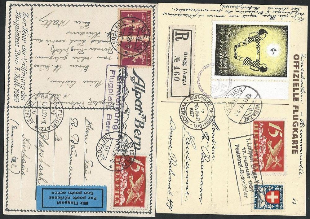 Alpar BERN 1929 und Pestalozzi Flugkarte | Kaufen auf Ricardo
