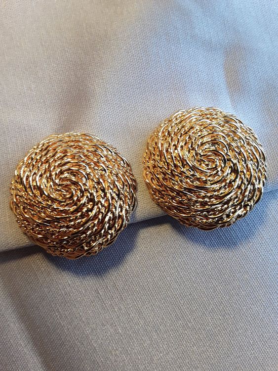Vintage Luxus goldige Ohrclips 80er Jahre NEU | Kaufen auf Ricardo