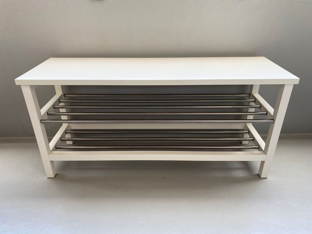 Bank mit Schuhablage IKEA TJUSIG weiss | Kaufen auf Ricardo