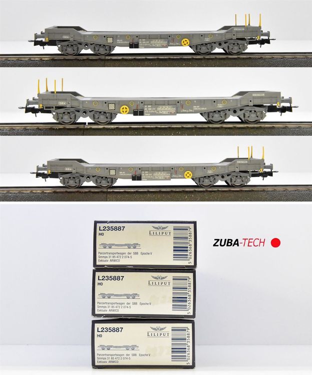 3x Liliput Tieflader der SBB H0 GS | Kaufen auf Ricardo