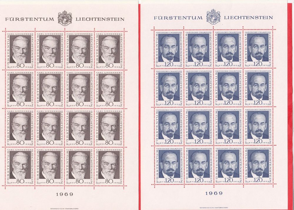 1965-1981 LOT 15 Stück Kleinbögen Postfrisch** Lichtenstein | Kaufen auf Ricardo