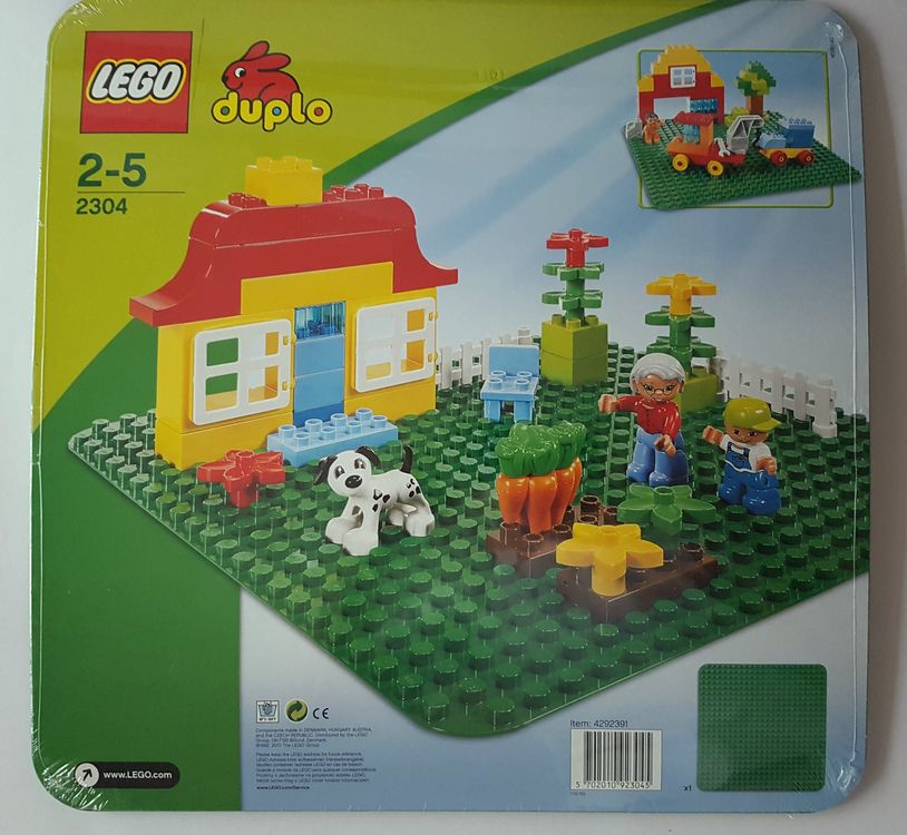 Lego 2304: 1 grüne Bauplatte DUPLO / NEU (Neu und originalverpackt) in ...