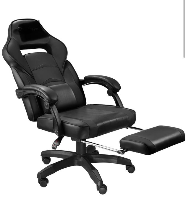 neuer Racing Bürostuhl in schwarz mit dicker Polsterung | Kaufen auf ...