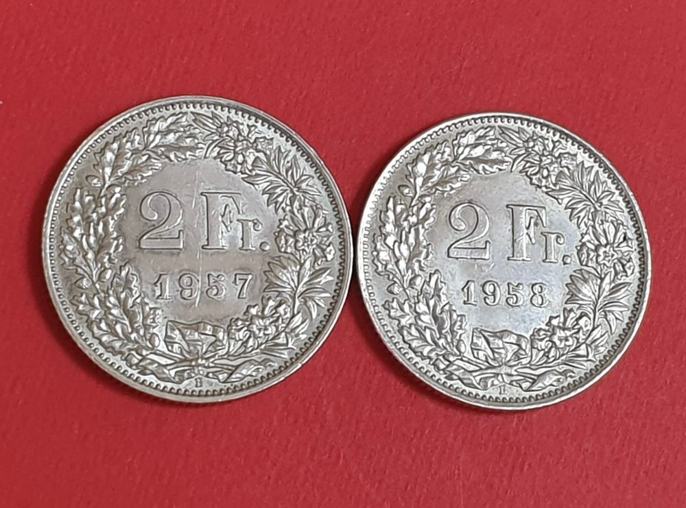 2 Franken 1957 und 1958 „Silber“ | Kaufen auf Ricardo