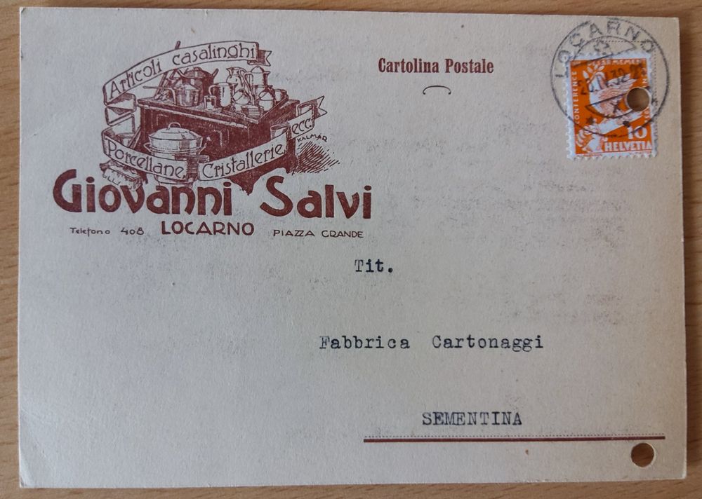 Cp comerciale Giovanni Salvi Locarno (Gebraucht) in für CHF 5 – mit ...