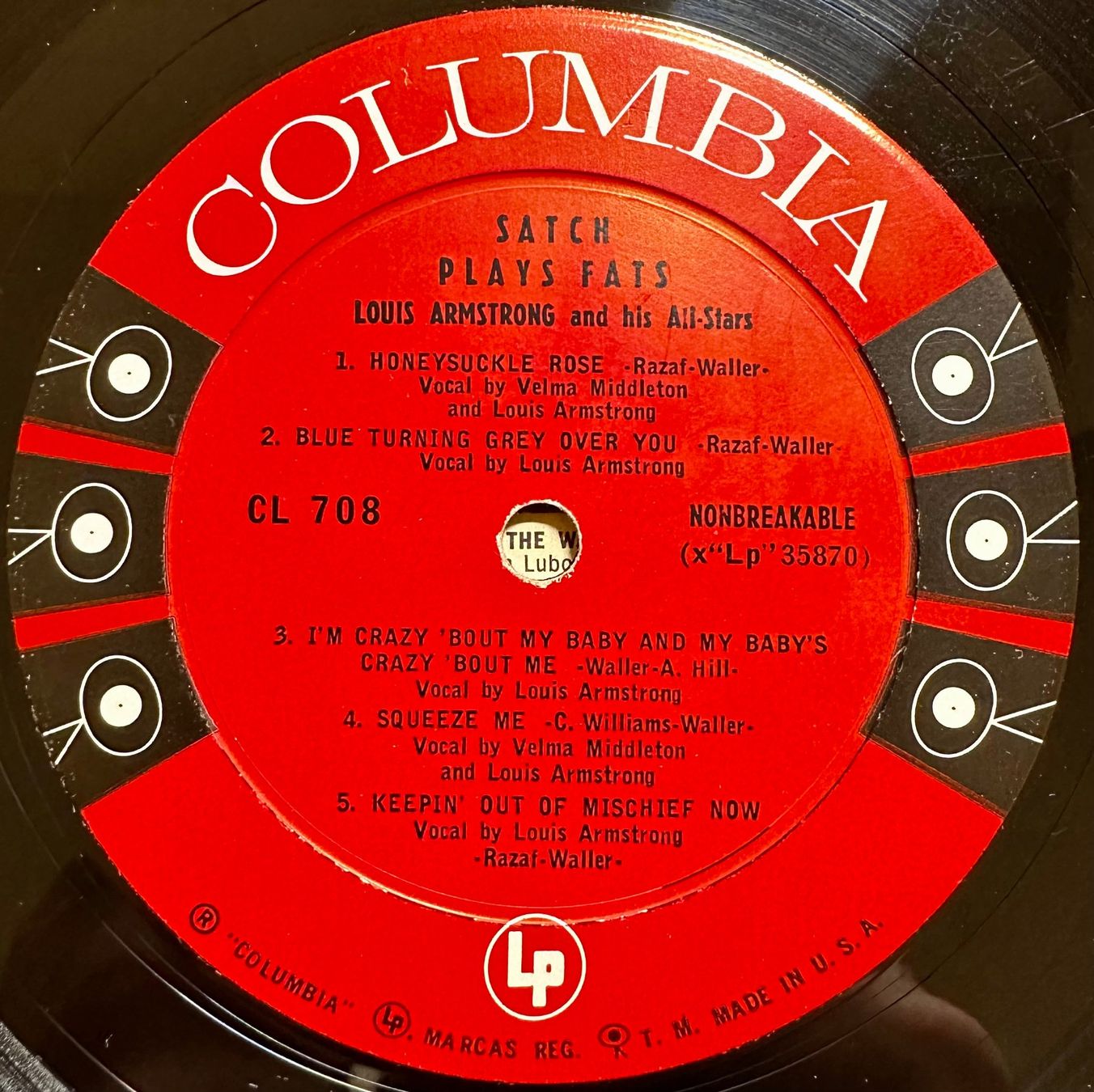 Louis Armstrong - Satch Plays Fats // LP: VG; Sleeve: VG- (Gebraucht ...
