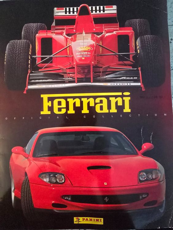 Ferrari Panini Sammelheft zum 50. Jahrestag (1947-1997) (Gebraucht) in Kriens für CHF 20 – mit ...