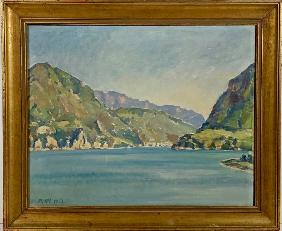 Franz Joseph Adolf Weibel (1870-1952) Luganersee Gemälde (Gebraucht) in ...
