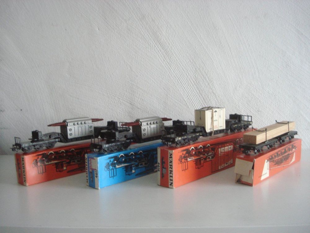 Märklin H0: Set mit 4 Güterwagen 4-achs. | Kaufen auf Ricardo