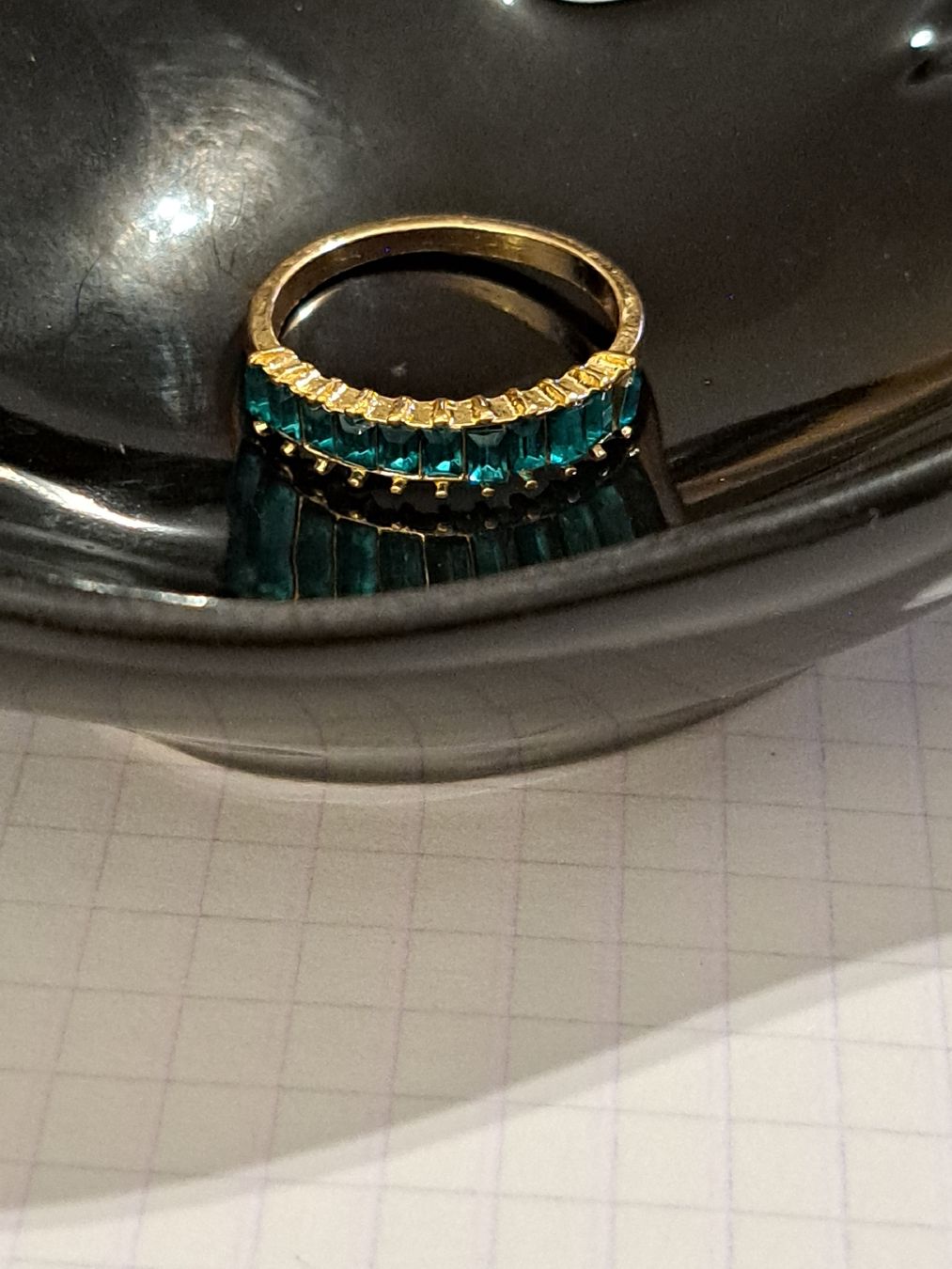 bague plaquée or jaune pierre zircon 55 solide neuve (Neuf (Voir ...