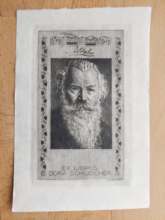 Exlibris Alfred Cossmann - Original Kupferstich (J. Brahms) (Gebraucht) in Obfelden für CHF 25 ...