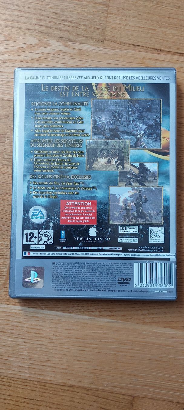 Le seigneur des anneaux les deux tours PS2 Lord of the Rings (D'occasion) à Bourguillon pour CHF ...