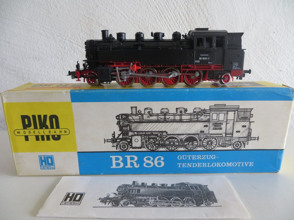 Piko H0: Dampflok BR 86 der DR, GS, EM 27 schwarz, OVP (Gebraucht) in ...