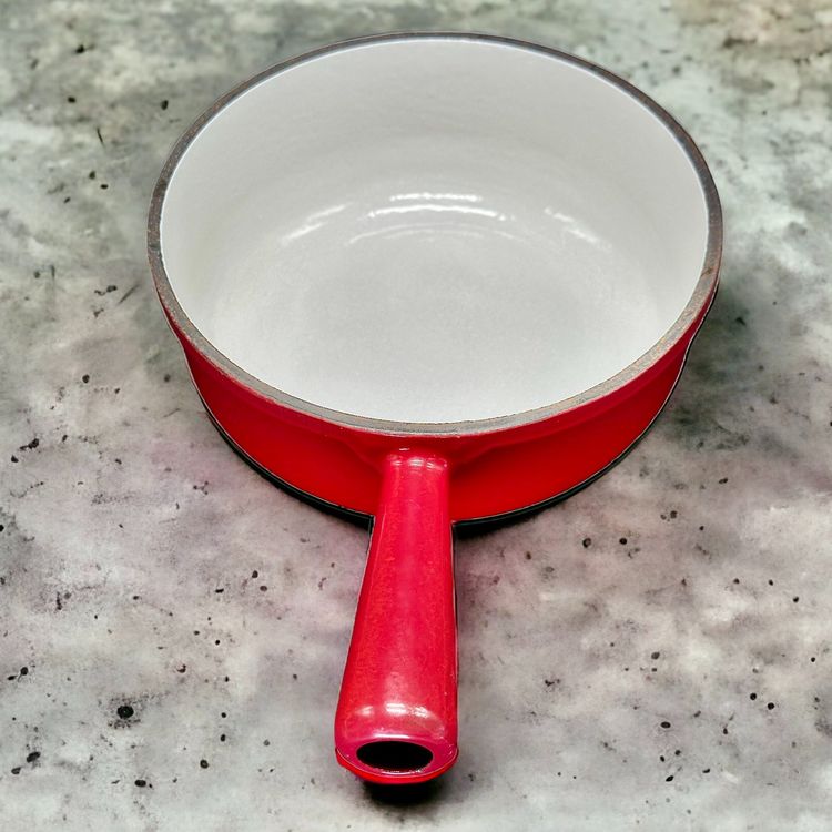 Caquelon fondue en fonte émaillée rouge NOMAR France Ø 20 cm (Gebraucht ...