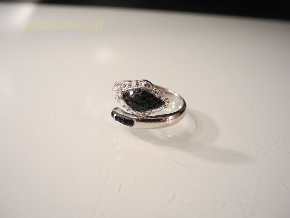Funkelnder Schwarz-Weiss Ring (M87a) (Neu (gemäss Beschreibung)) in ...