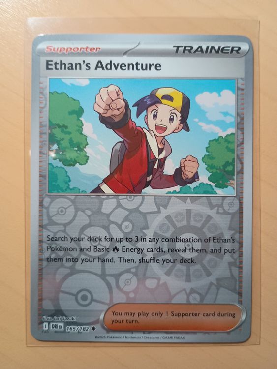 Pokemon Destined Rivals Ethan Adventure 165 Reverse Holo ENG (Neu ...