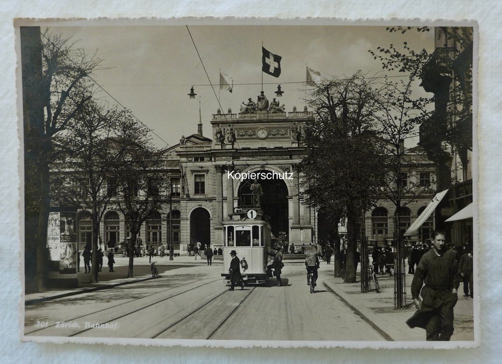 AK ZÜRICH, Bahnhof, Bahnhofstrasse, Tram, belebt (Gebraucht) in Wallisellen für CHF 8 – mit ...