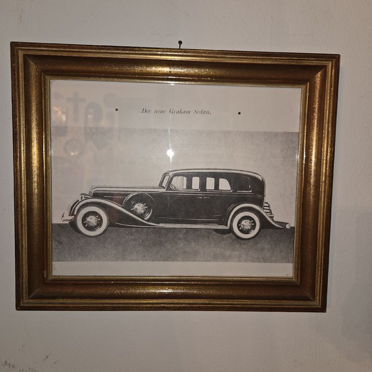 Goldener Rahmen mit Bild "Der neue Graham Sedan" 🖼️🚗 (Gebraucht) in ...