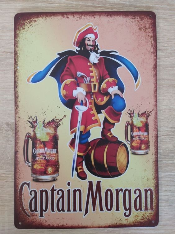 Plaque en métal vintage Captain Morgan (Neu und originalverpackt) in St ...