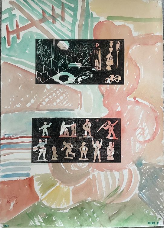 Rolf Winnewisser (1949) Grosse Aquarell aus Galleri Nachlass | Kaufen auf Ricardo
