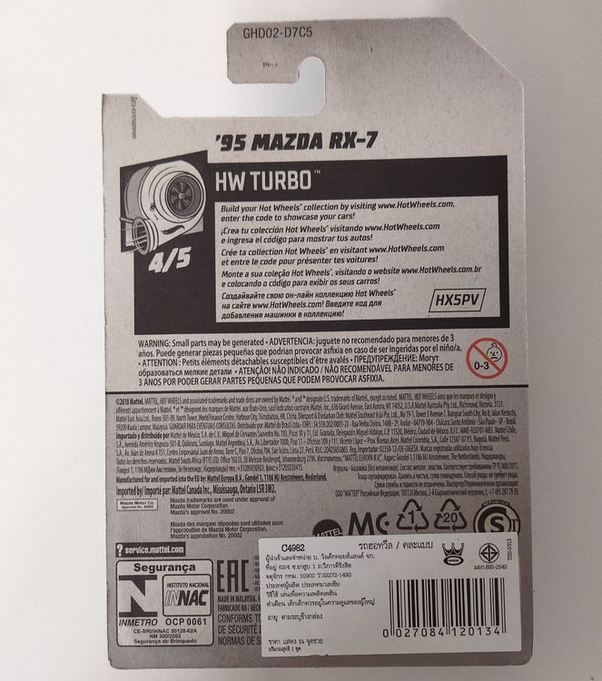 Hot Wheels '95 Mazda RX-7 (2018) / Sammelversand möglich! (Neu und ...