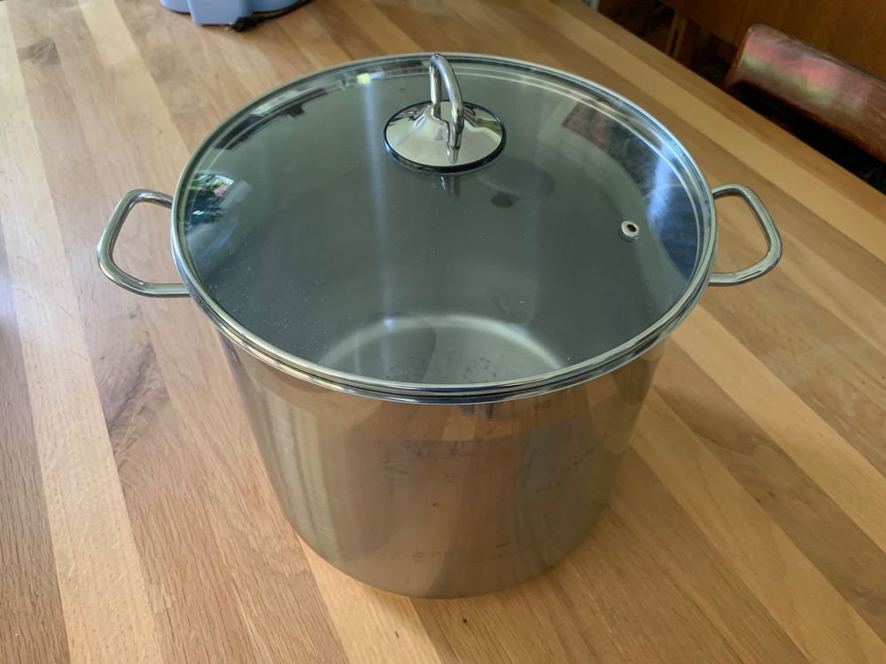 25L Stainless Steel Pot with Glass Lid | Kaufen auf Ricardo