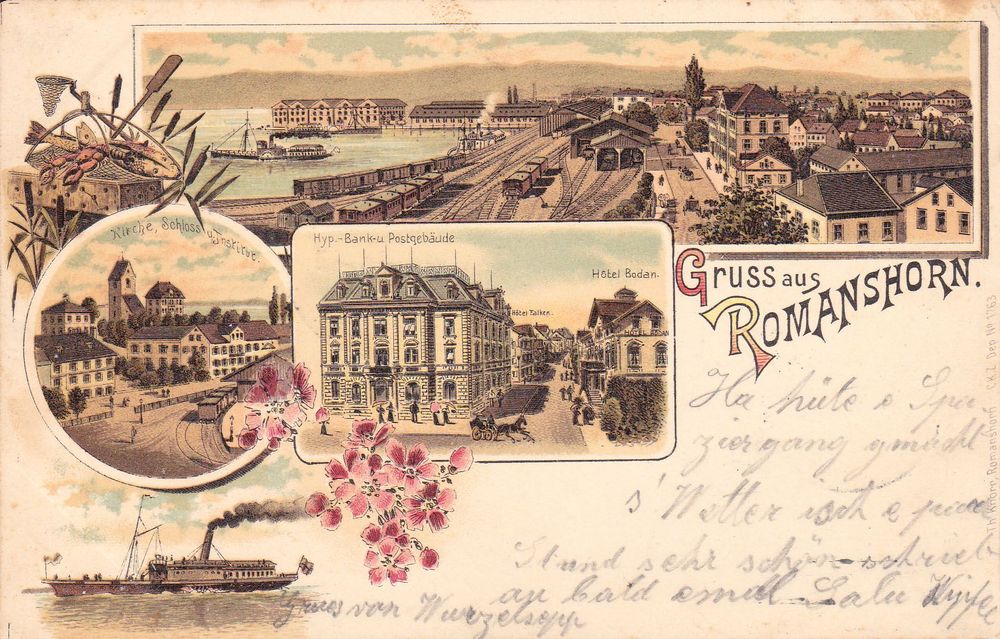 1899, Lithokarte "Gruss aus Romanshorn" (Gebraucht) in Wenslingen für CHF 15 – mit Lieferung auf ...