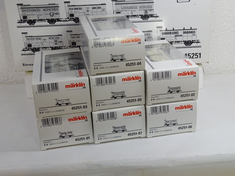 Märklin 45251 Bierwagen Set 7 teilig, H0,WS/AC,OVP Neu (Neu und ...