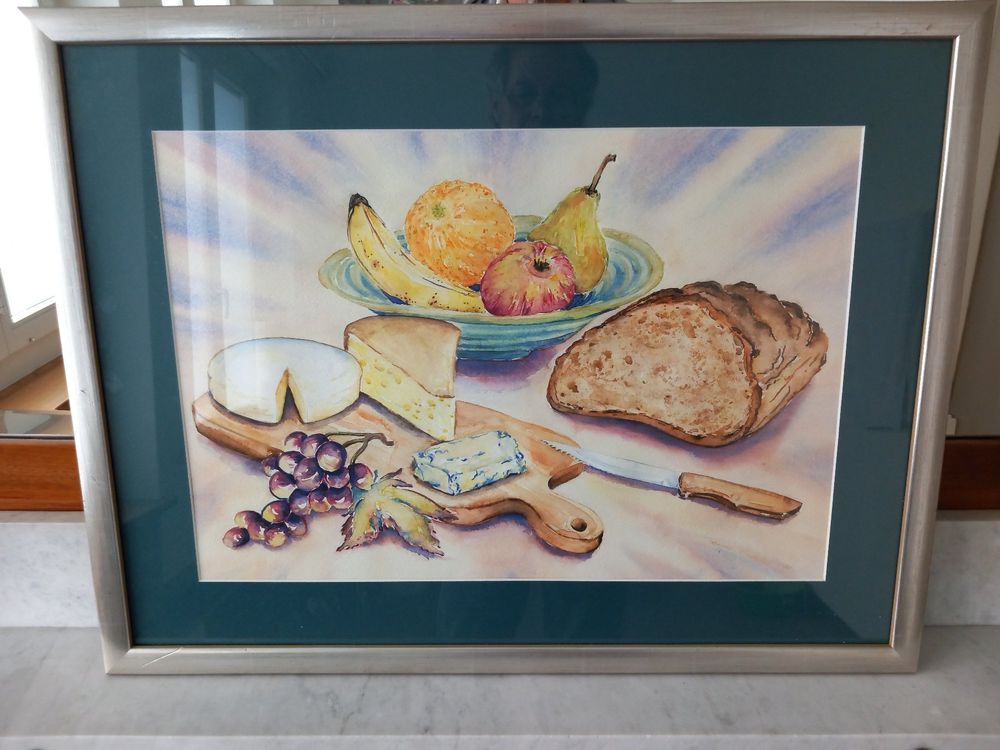 TOP STILLEBEN AQUARELL unleserlich signiert MORGENESSEN (D'occasion) à Udligenswil pour CHF 5 ...